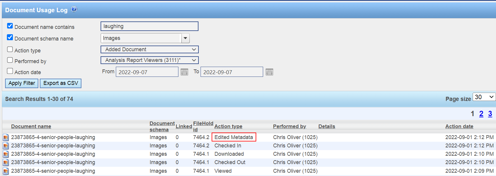 Audit Records for document version changes: Workflow vs Metadata - FileHold