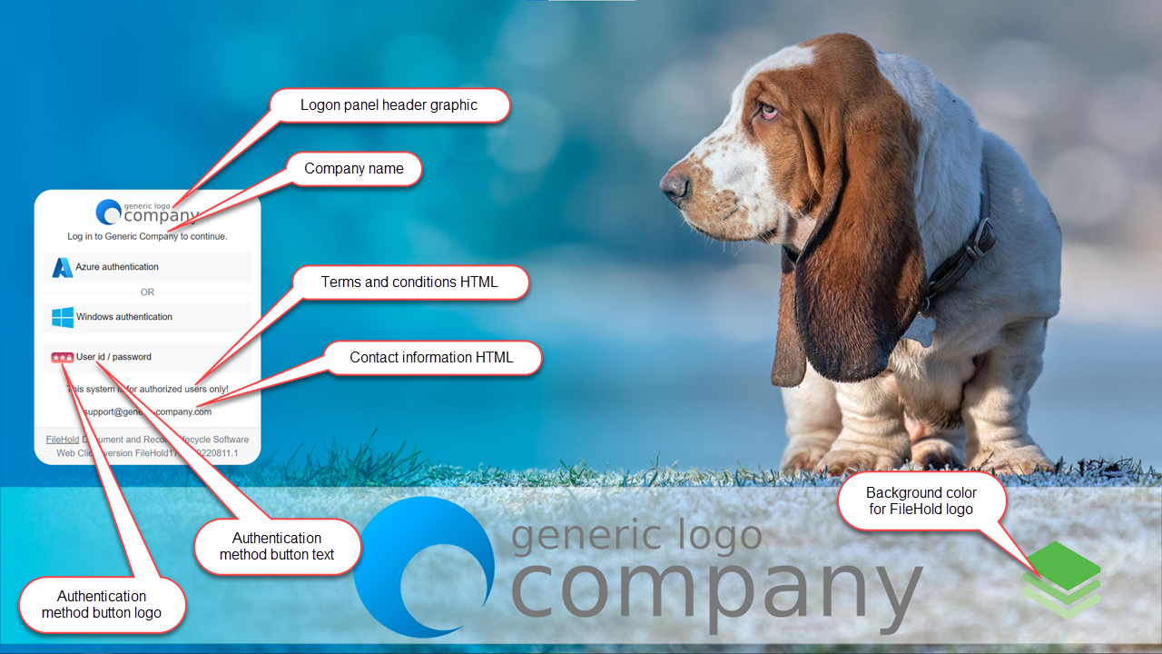 Logon page tailoring - FileHold