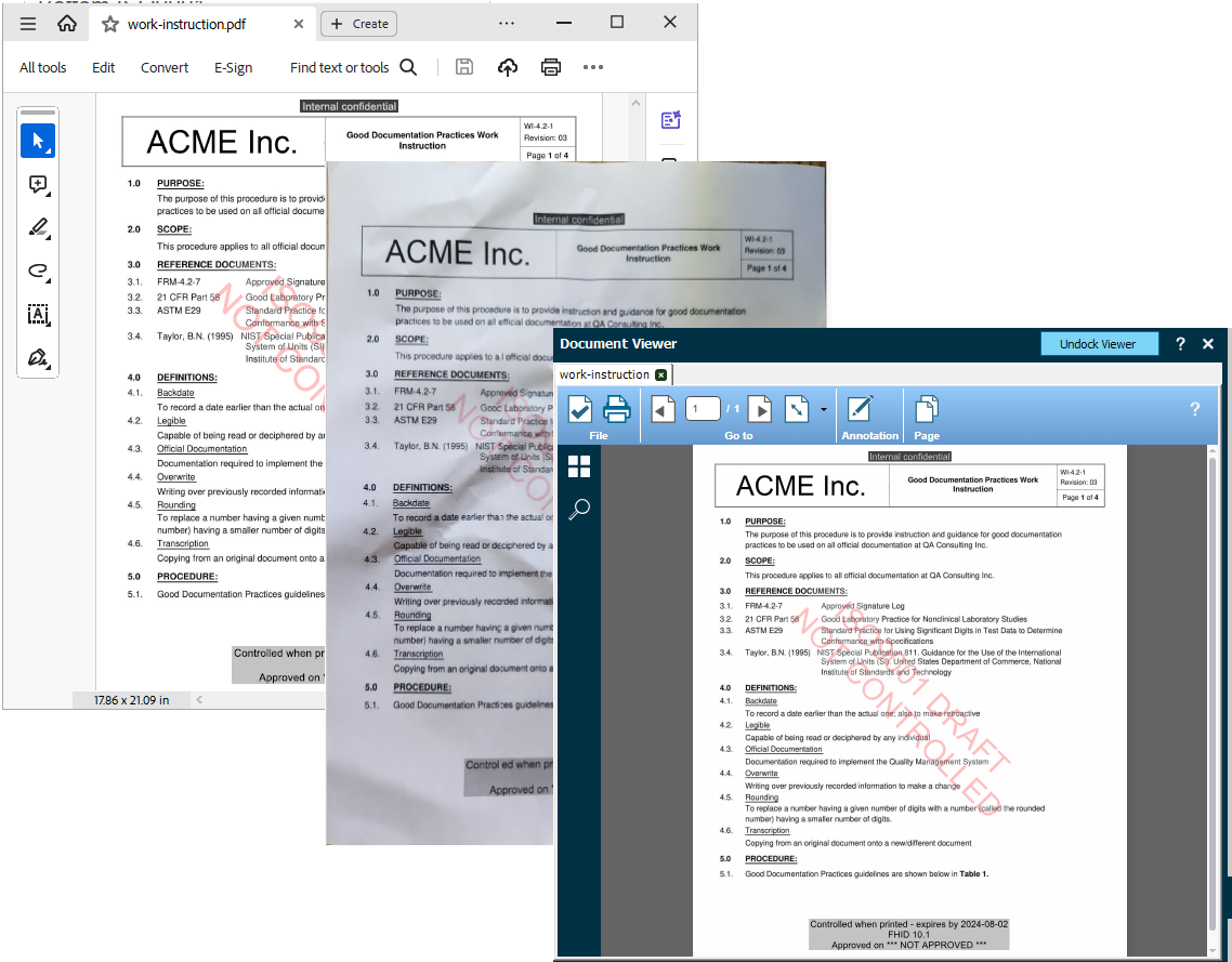 Automatic watermarks - FileHold